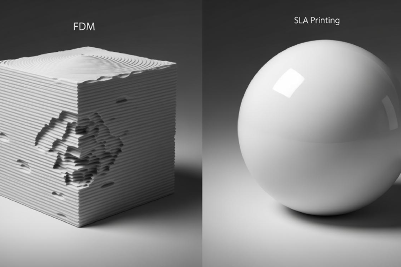 The surface finish differences between FDM and SLA printing