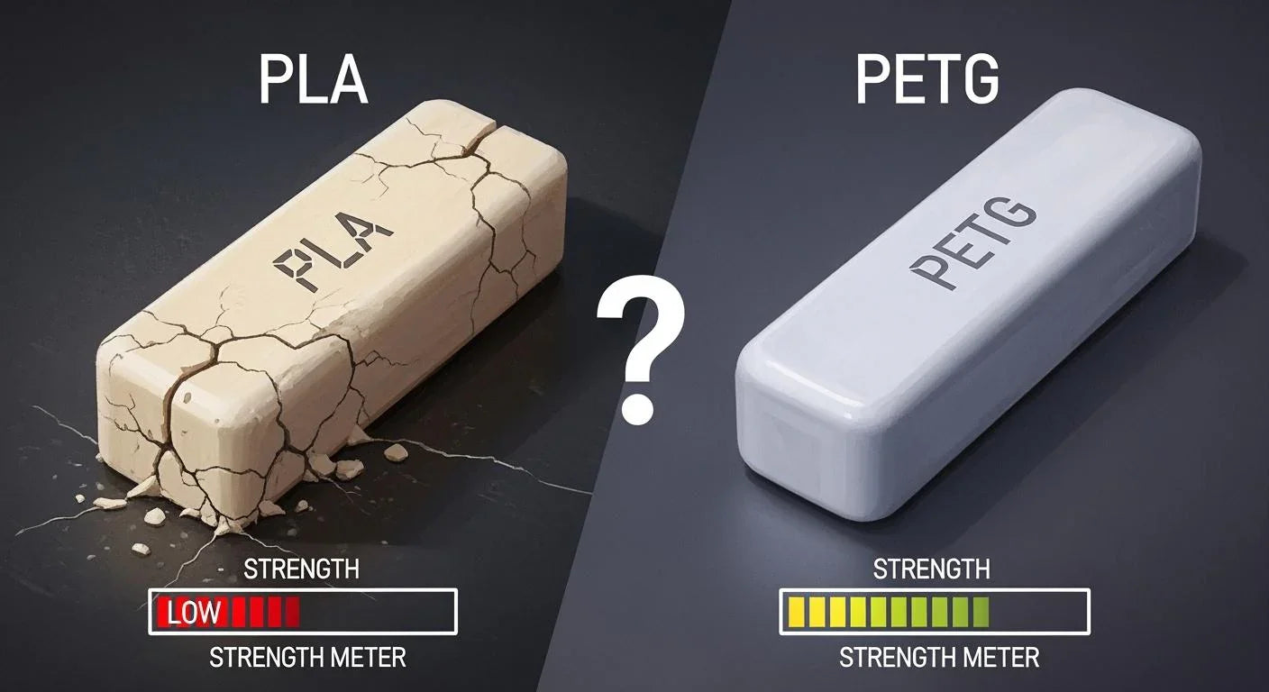 PLA oder PETG: Welches Material ist stärker?