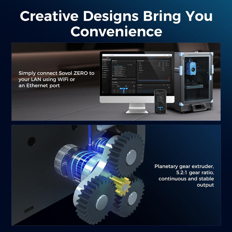 Sovol Zero Ultra-Fast 1200mm/s CoreXY 3D Printer with Open-Source Freedom